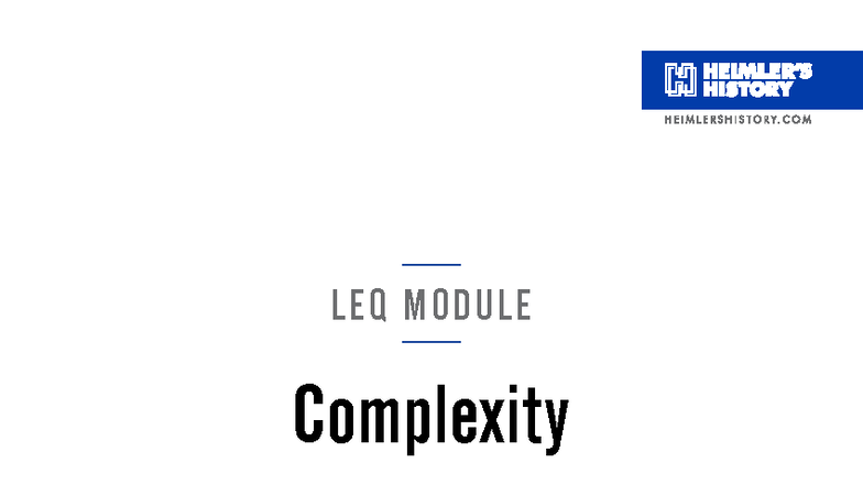 HH Cram Course LEQ Complexity Notes & Rubric Commentary - Studocu