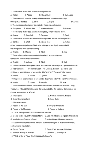 Compilation OF Lesson PLAN IN CPAR - CONTEMPORARY PHILIPPINE ARTS FROM ...