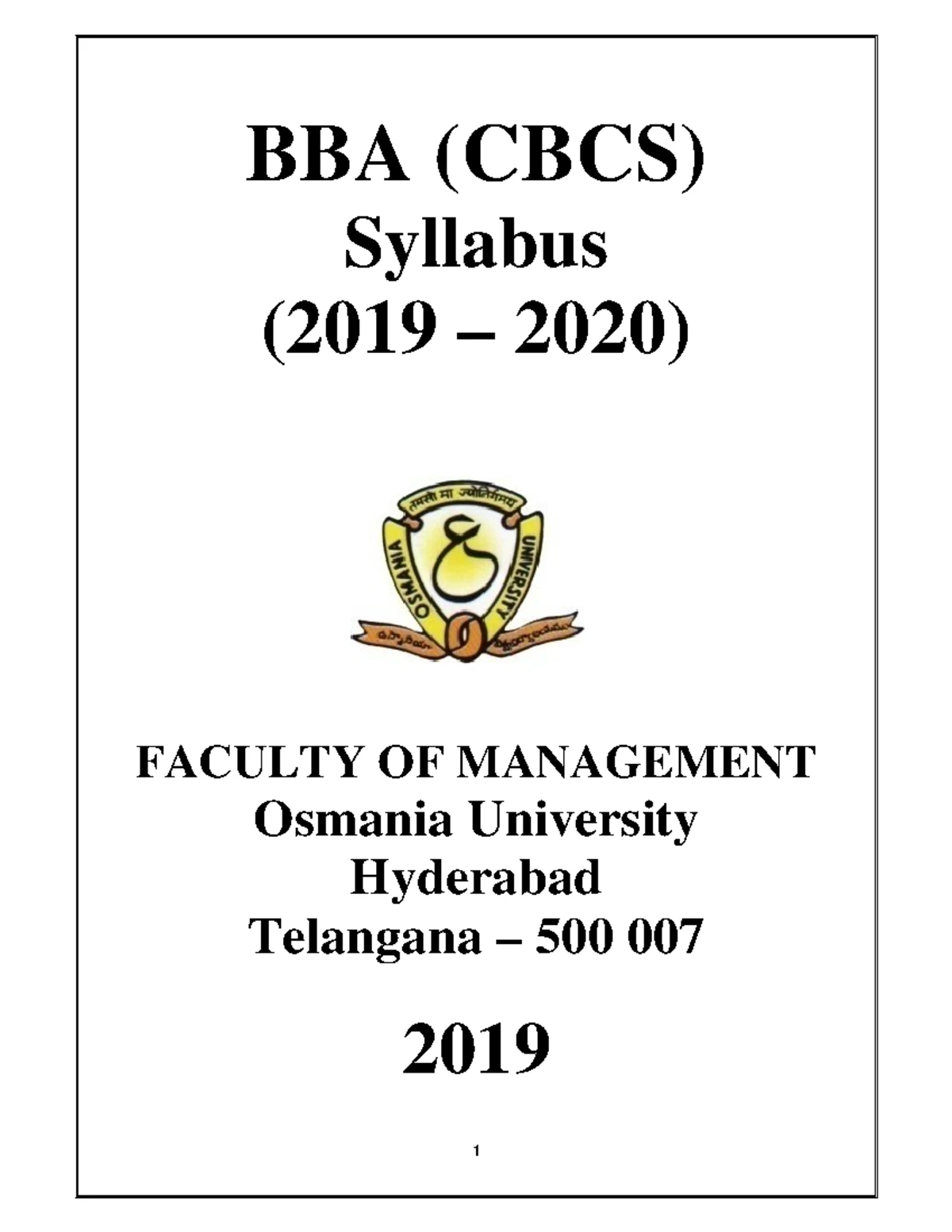BBA CBCS Syllabus Final - BBA (CBCS) SYLLABUS (APPLICABLE FOR BATCH OF ...