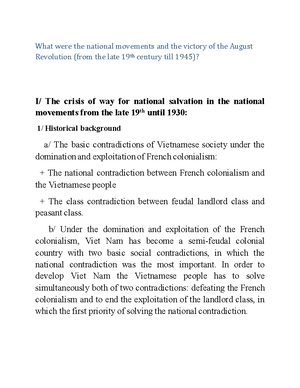 Vietnamese History and Culture Note - Name: Nguyễn Ngọc Quỳnh Như ID ...