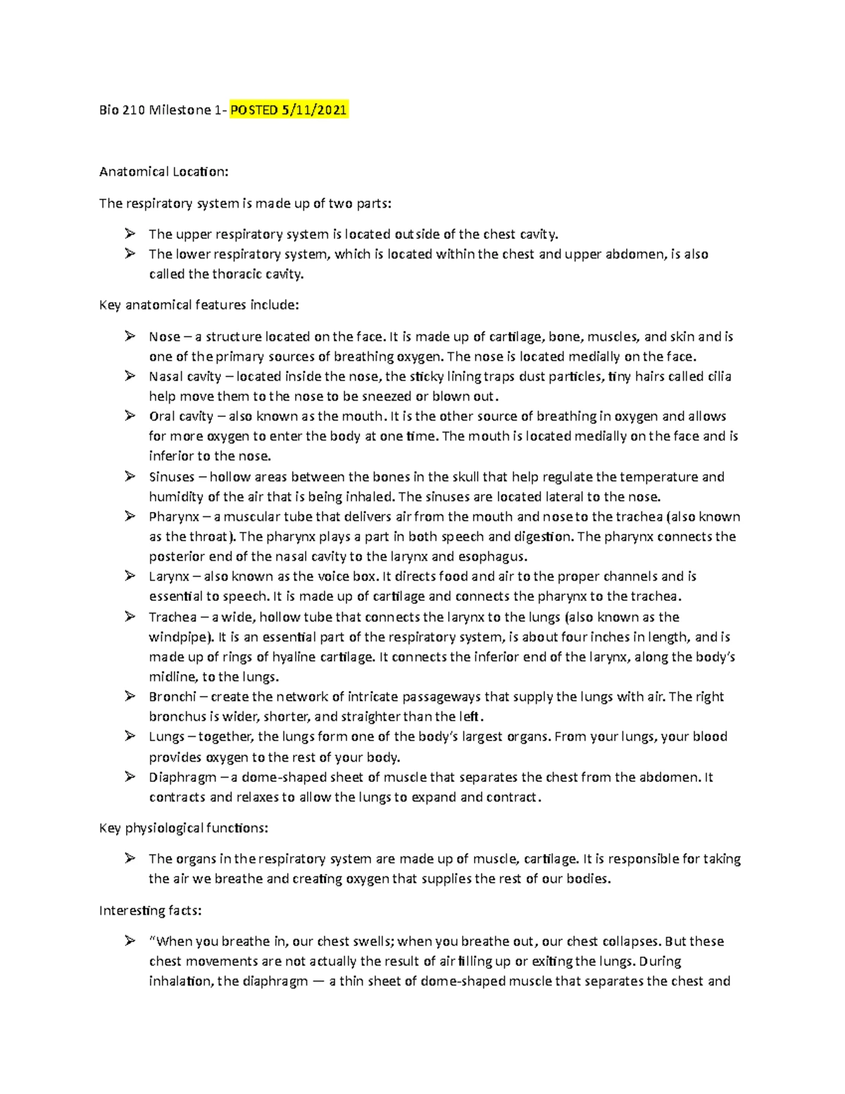 6-1 Mastering A and P Lab Module Six Homework - Grading Policy Art ...