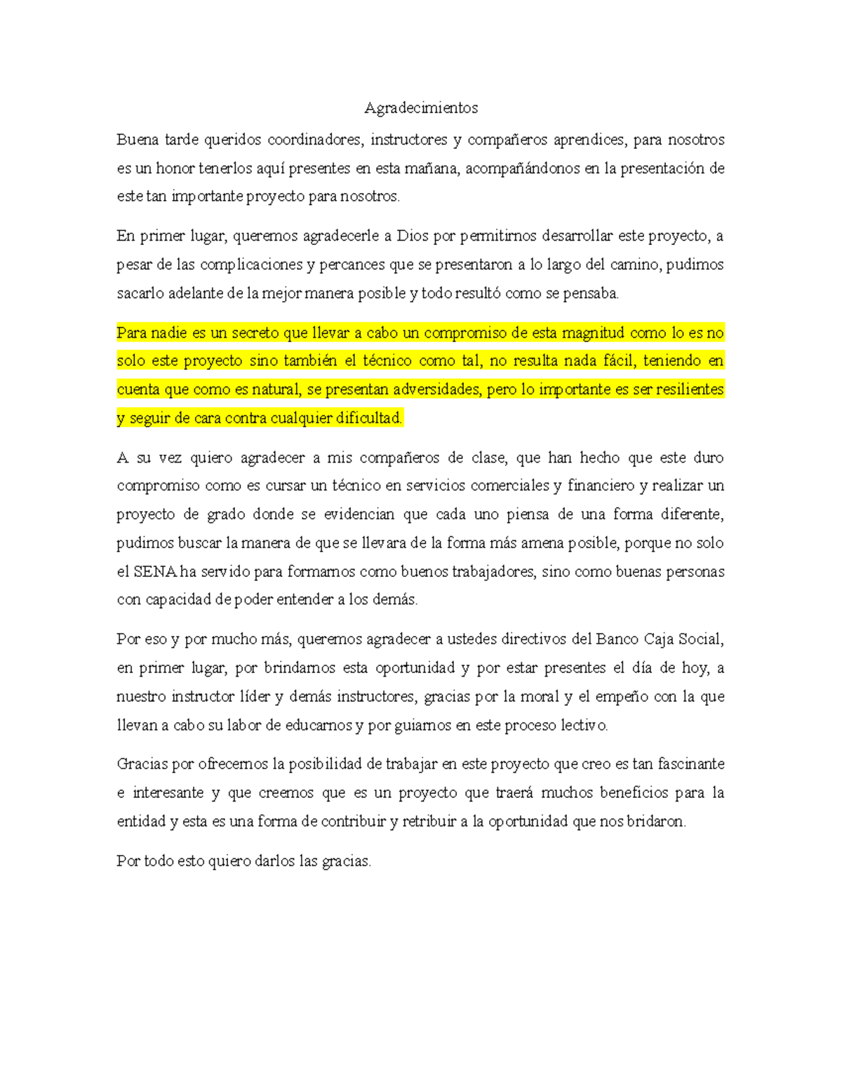 Agradecimientos - djdkj - Agradecimientos Buena tarde queridos ...