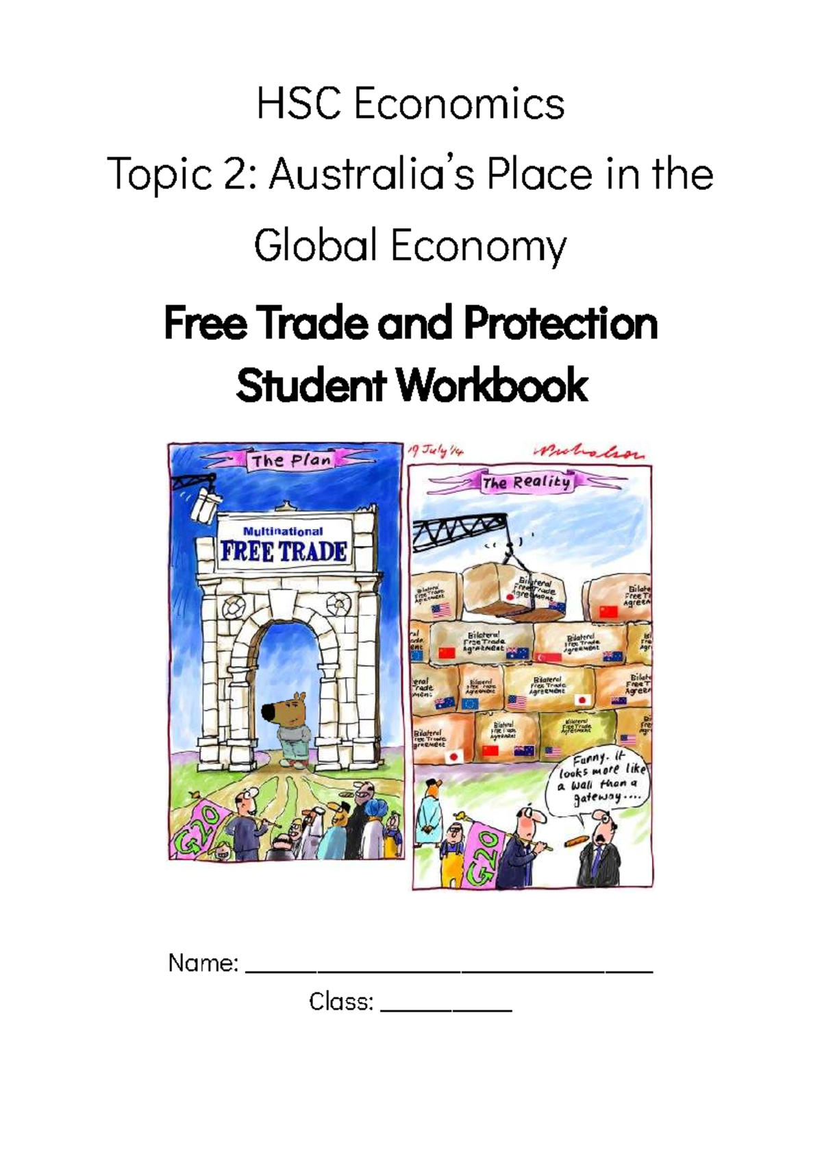 HSC Economics Topic 2: Free Trade & Protection Study Workbook - Studocu