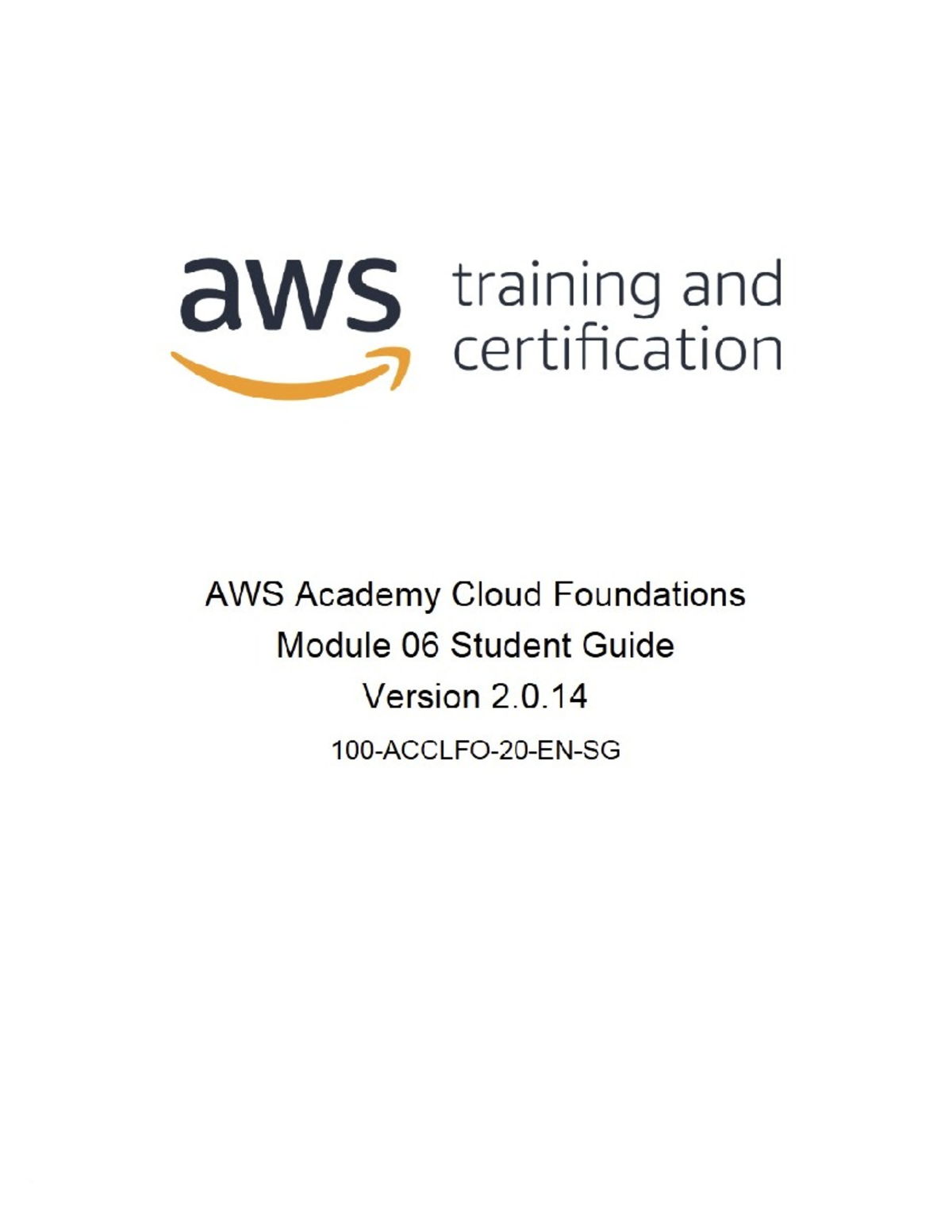 AWS Academy Cloud Foundations: Module 06 - Compute Student Guide - Studocu