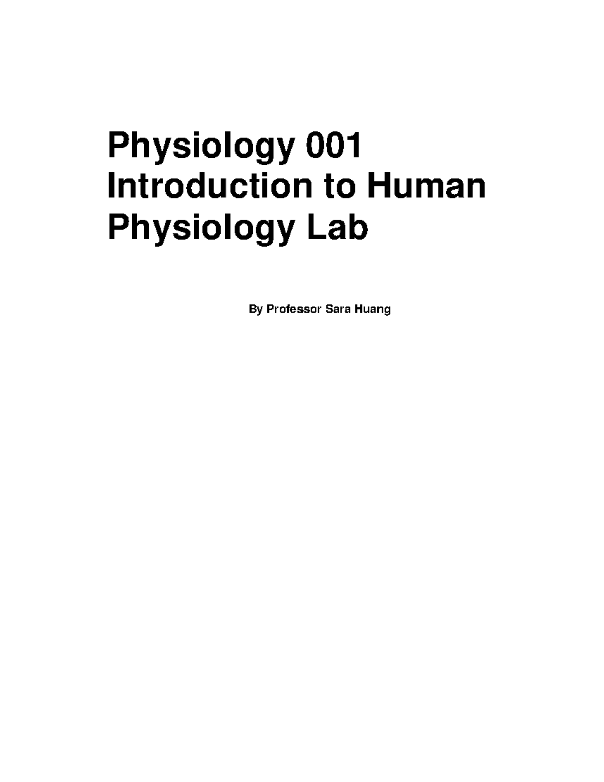 Physiology 001 Introduction to Human Physiology Lab ( PDFDrive ...