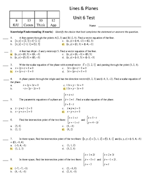 Mathematics - Grade: 12 - High School - Canada - Studocu