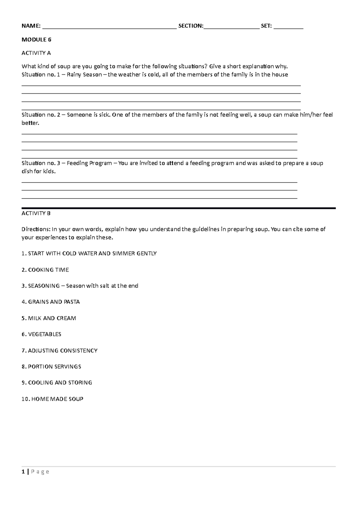 Activities-FROM- Module - NAME ...