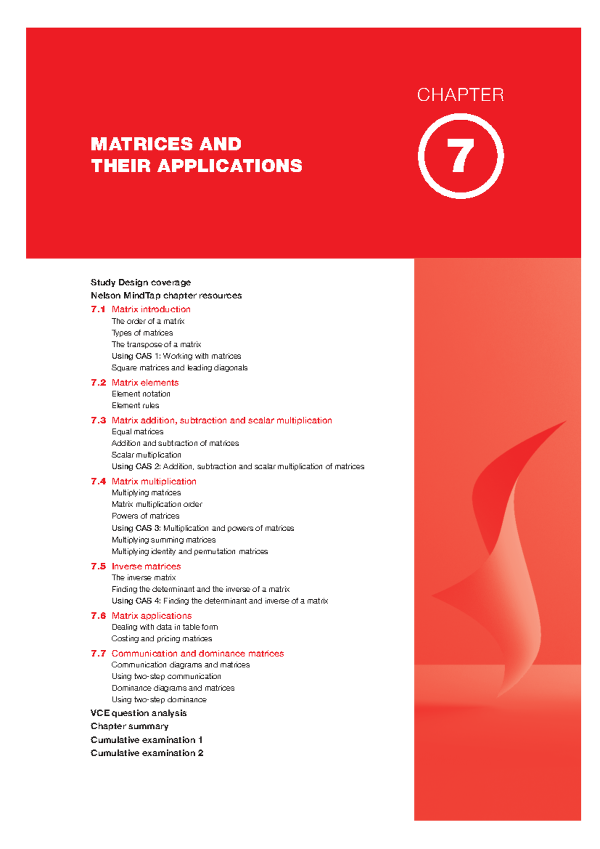 CHAPTER 7 MATRICES AND THEIR APPLICATIONS Study Notes - Studocu