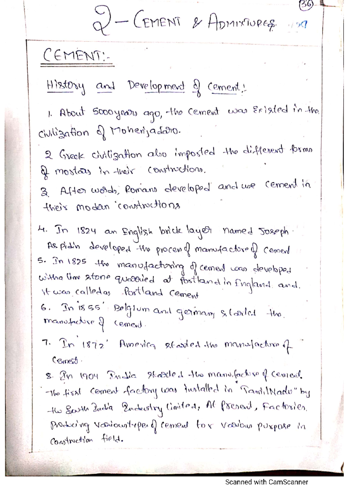 BMCP 2 - Cement Manufacturing Process Notes - Studocu