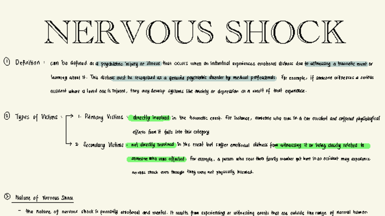 Nervous Shock: Understanding Psychiatric Injury from Traumatic Events ...