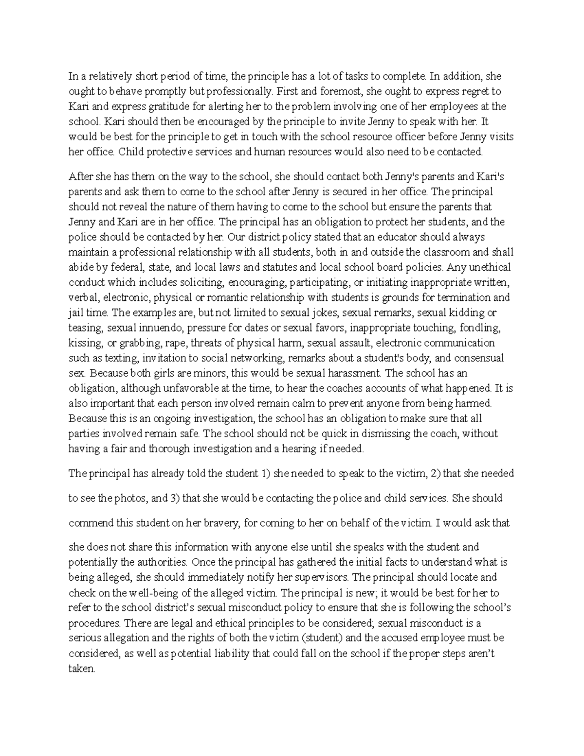 5.1-Case Study 5: Legal and Ethical Implications in Education - Studocu