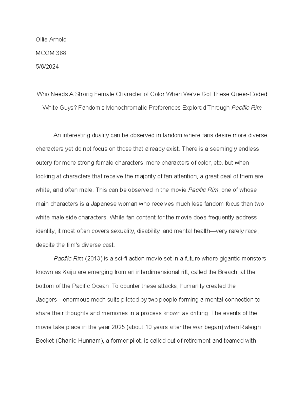 MCOM 388 Final Exam: Analyzing Fandom's Monochromatic Preferences in ...