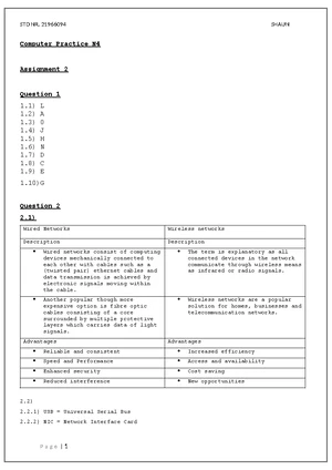 Computer Practice Assignment 1 pdf - Computer Practice N Assignment 1 ...