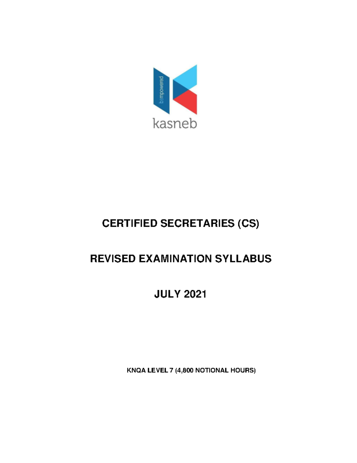 CS-Syllabus - Revised Examination Syllabus for Certified Secretaries - Studocu