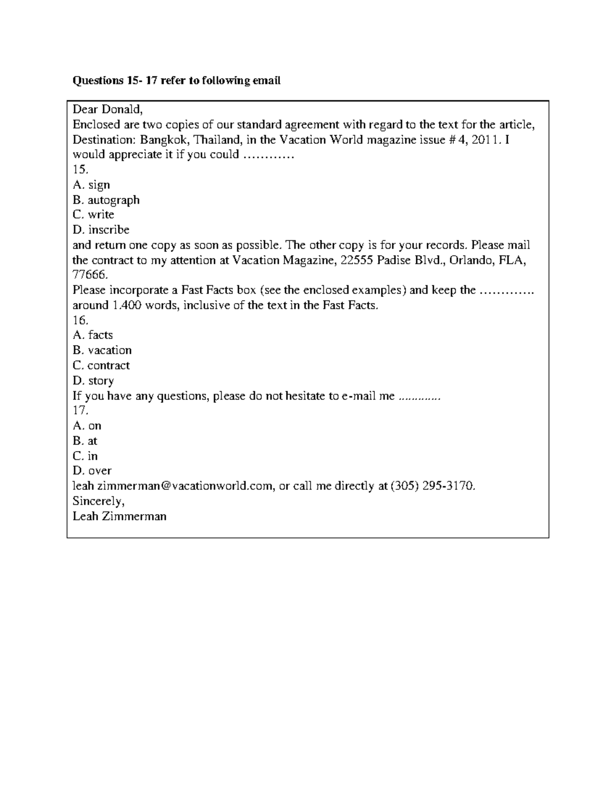 Reading Level 3: Practice Questions and Answers for Email, Ads, and ...