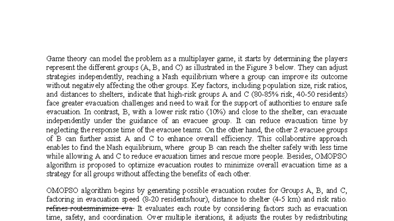 Game Theory Application in Multiplayer Evacuation Strategies - Studocu