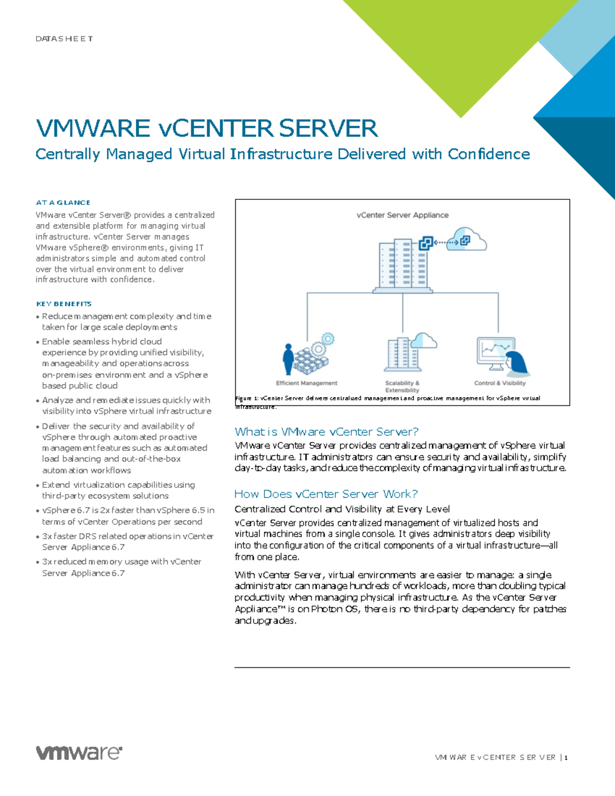 VMWARE vCENTER SERVER Datasheet: Key Features & Pricing Overview - Studocu
