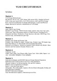 Vlsi Circuit Design - AET402 - KTU - Studocu