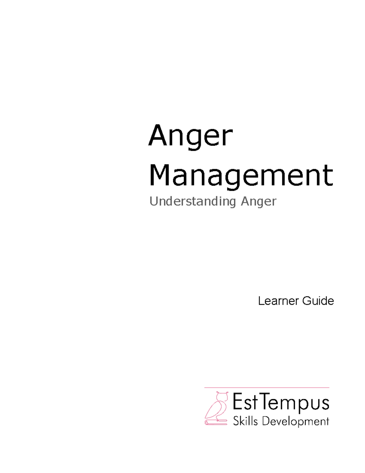 Understanding Anger Management: A Learner's Guide to Control - Studocu