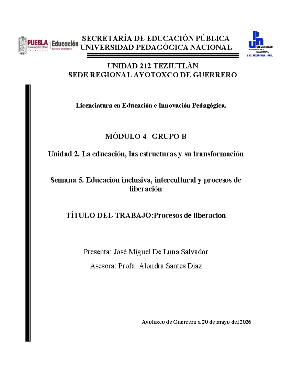 Módulo 4 - Unidad 2: Procesos de Liberación en Educación Inclusiva ...