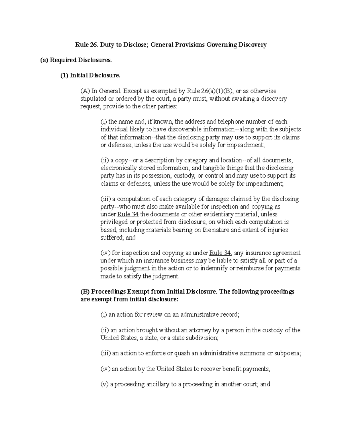 Rule 26: Duty to Disclose & General Discovery Provisions-2 - Studocu