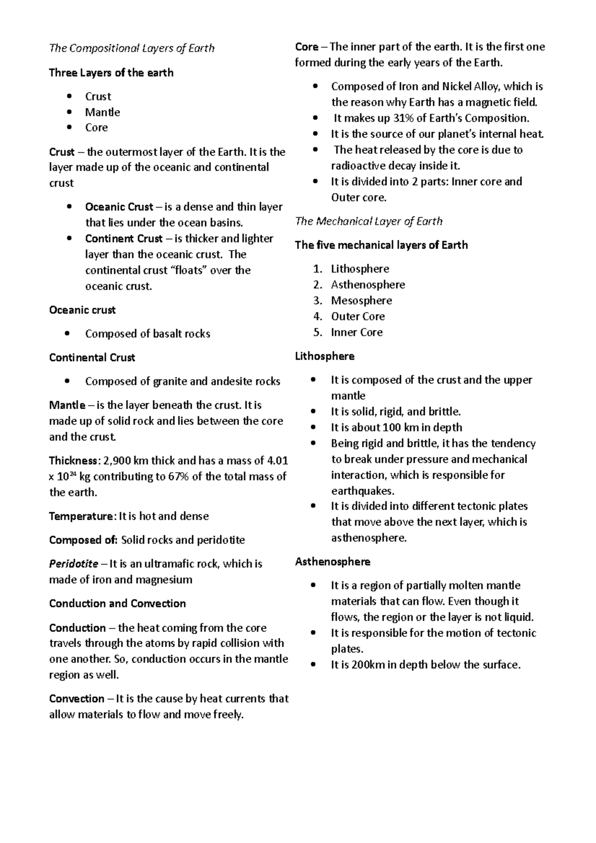 1ST Quarter Science 10 Reviewer ( Incomplete) - The Compositional ...