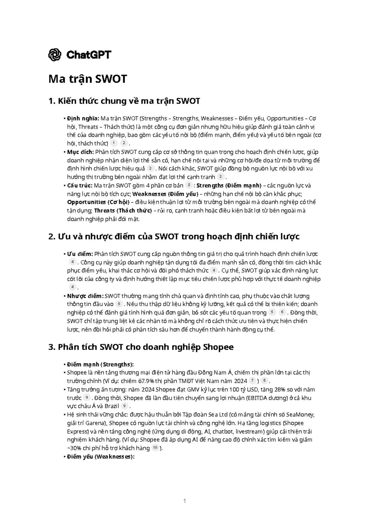 Phân Tích SWOT Cho Doanh Nghiệp Shopee: Điểm Mạnh, Yếu, Cơ Hội, Thách ...