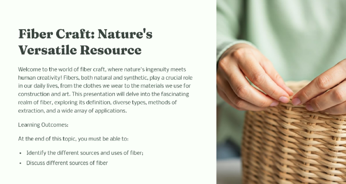 PICC Fiber Craft: Exploring Natural & Synthetic Fibers in Textiles ...