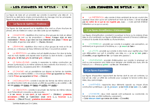 Tableau figures de style - Fiche cours 2nde 1 TABLEAU RECAPITULATIF DES ...