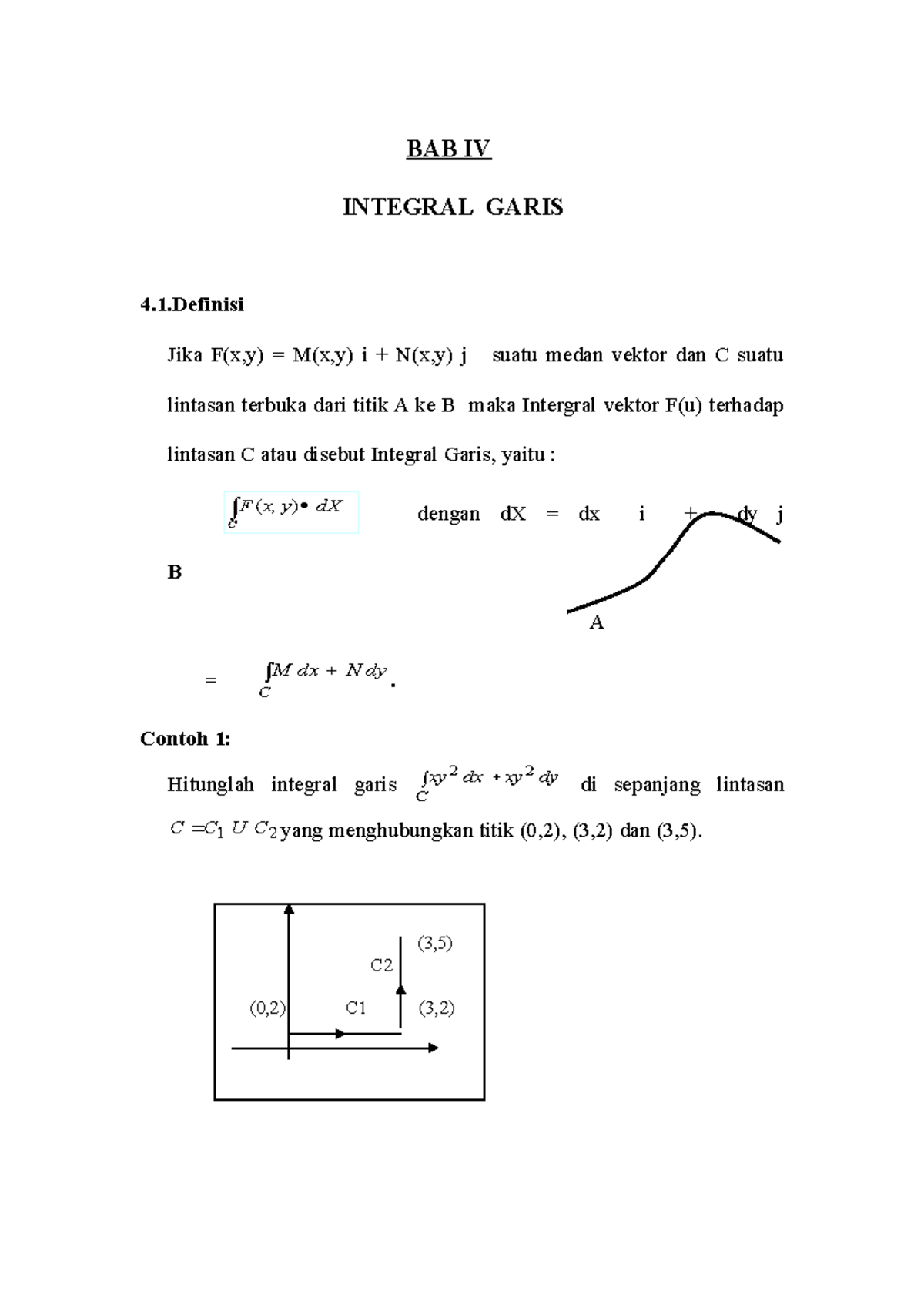 IV. Integral Garis: Konsep dan Aplikasi - Matematika - Studocu