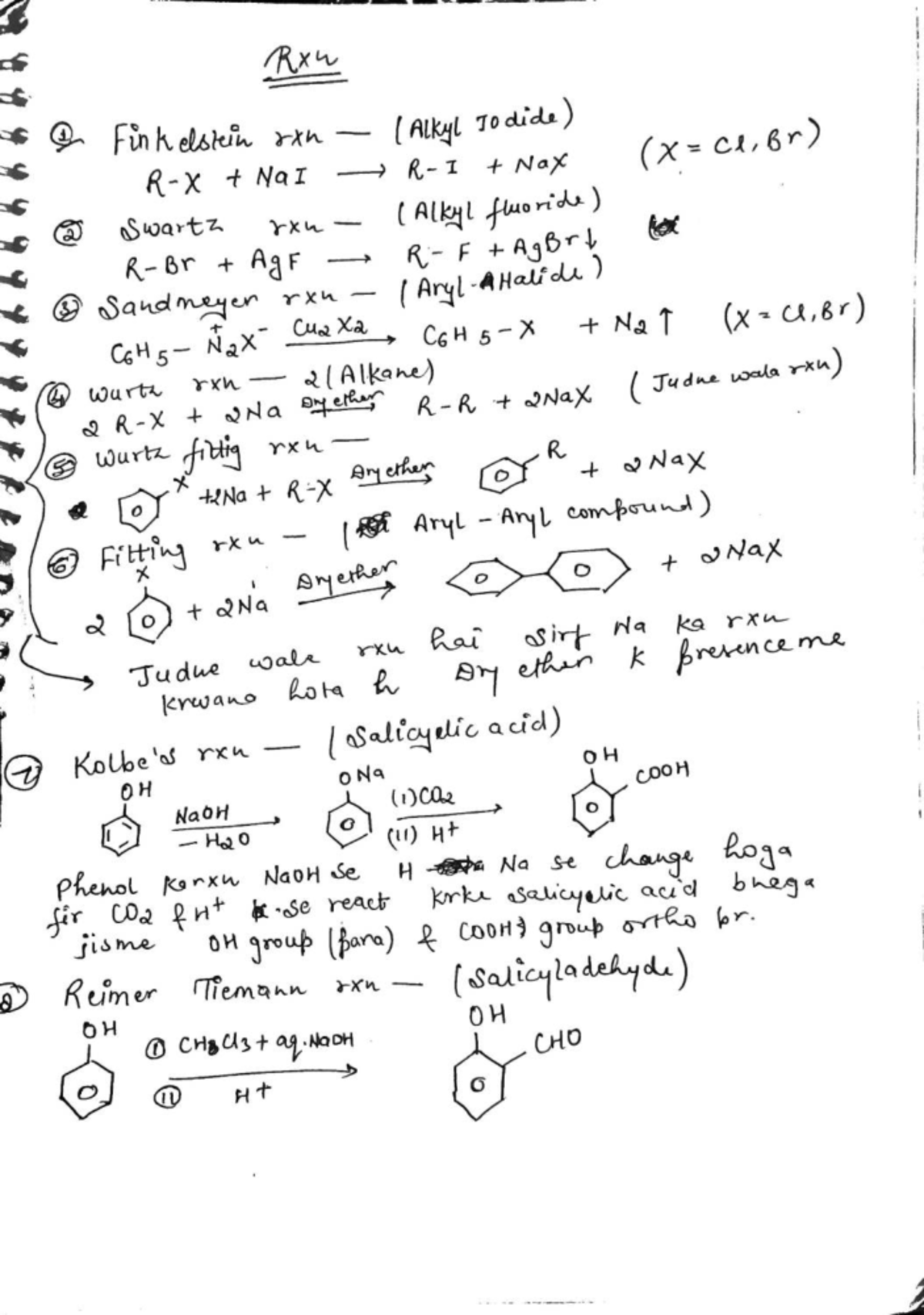 Imp Name Reactions - Organic Chemistry (Rxn Types & Mechanisms) - Studocu