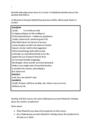 How does Shakespeare present Lady Macbeth as a dangerous character - In ...