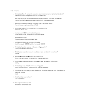 D196 Study Guide Answers & Notes - D196: PRINCIPALS OF MANAGERIAL AND ...