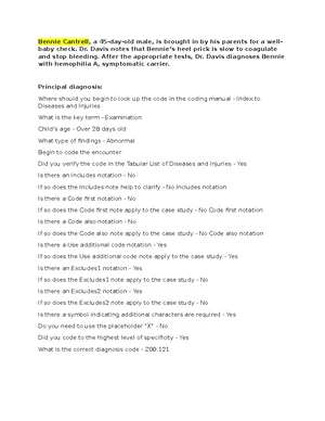 Unit 5 Lab Assignment 2 - Coding Instructions & Patient Diagnoses - Studocu