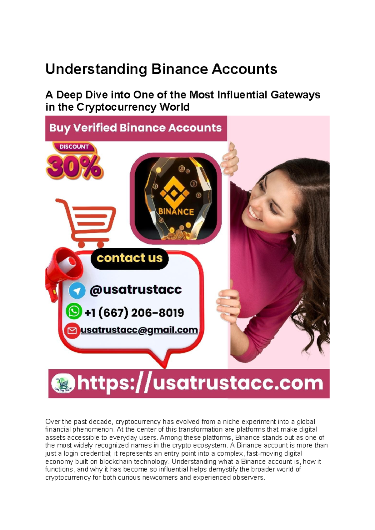 Understanding Binance Accounts: A Comprehensive Overview of Their Role in Crypto - Studocu