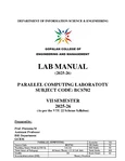 LAB MANUAL: PARALLEL COMPUTING (BCS702) - OpenMP & MPI Experiments - Studocu