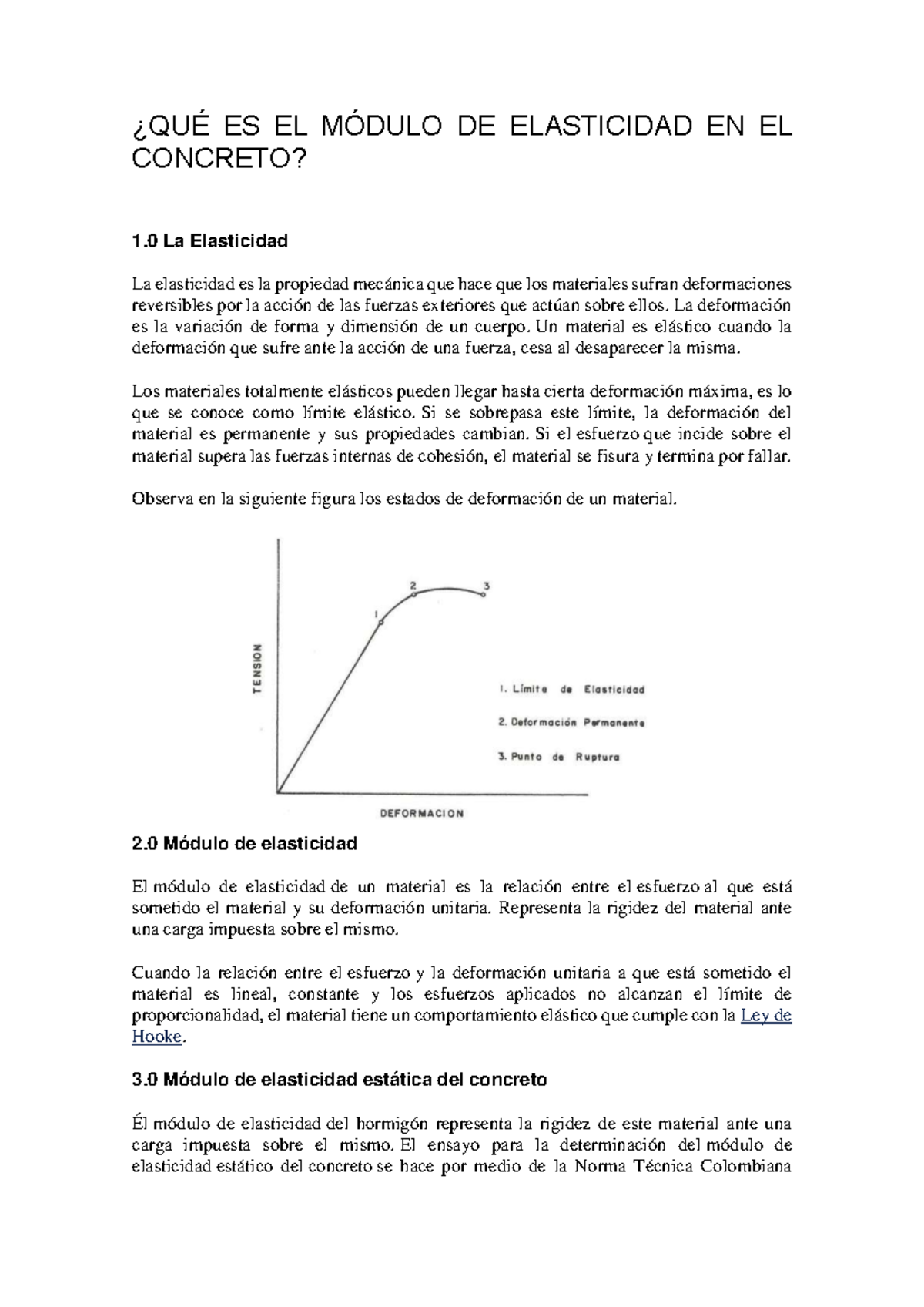 Módulo de Elasticidad en Concreto: Propiedades y Comportamiento - Studocu