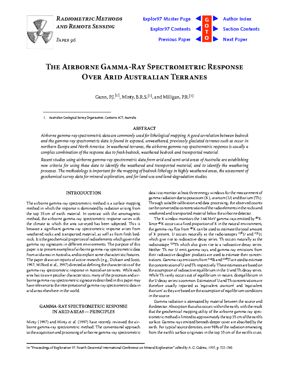AGSO 08 02 - Airborne Spectrometric Methods in Arid Australia - Studocu