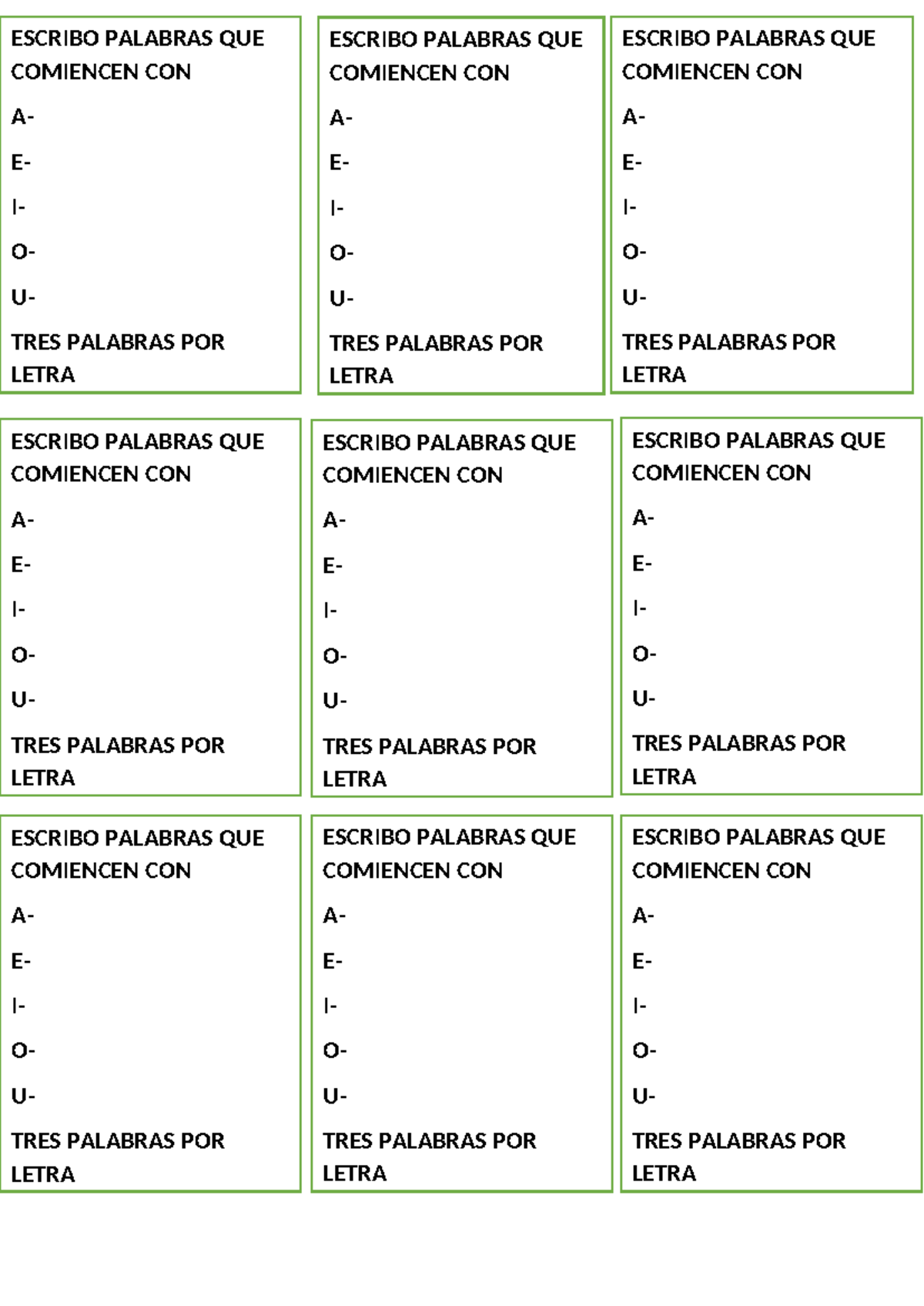Palabras QUE Comiencen COMO - ESCRIBO PALABRAS QUE COMIENCEN CON A- E ...