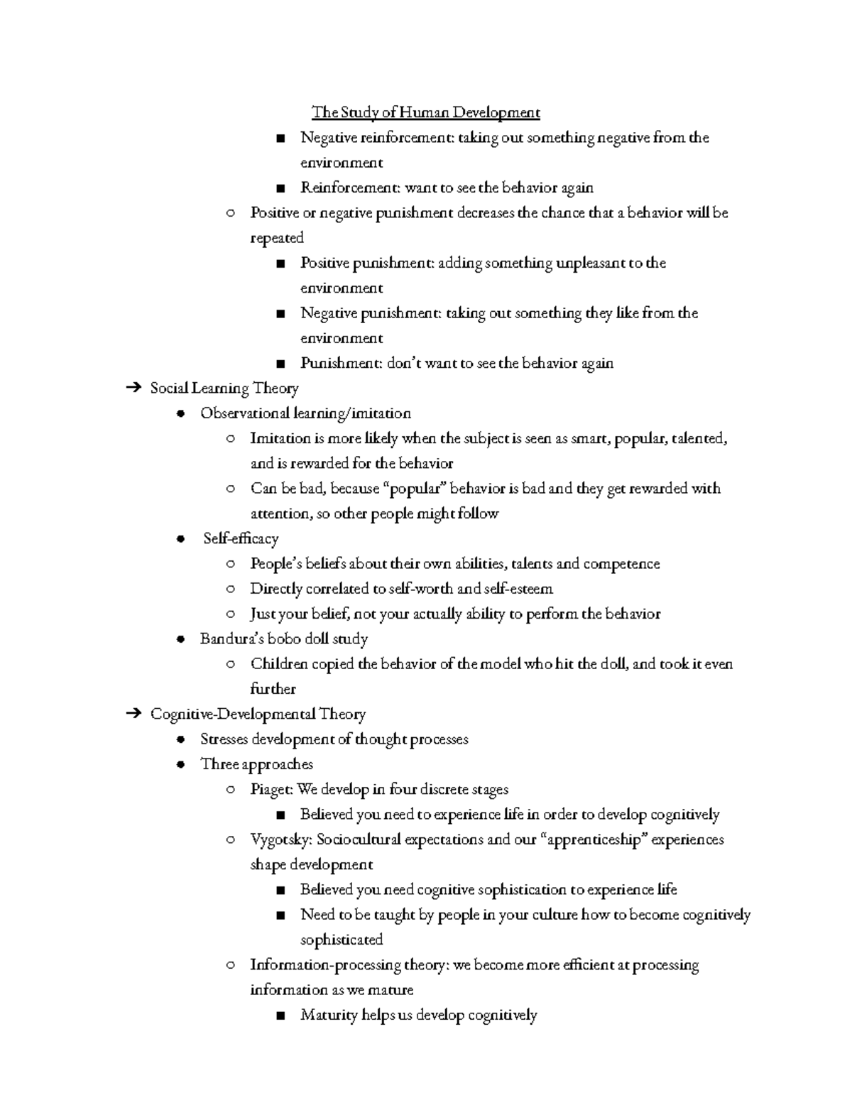 Chapter 1 - Human Development - The Study of Human Development Negative ...