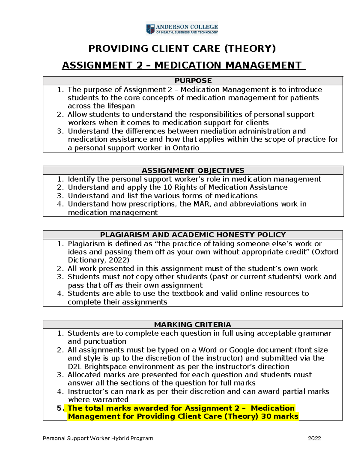 Assignment 2 - Medications Management (T) for Providing Client Care ...
