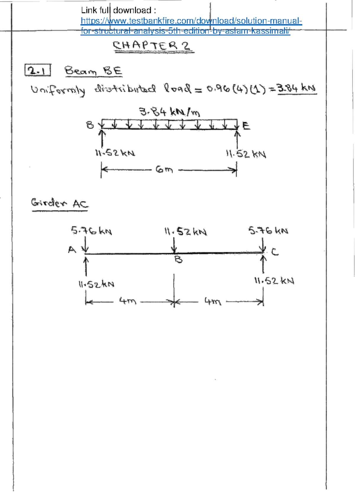 Solution Manual for Structural Analysis 5th Edition by Aslam Kassimali ... Solution Manual for Structural Analysis 5th Edition by Aslam Kassimali ...