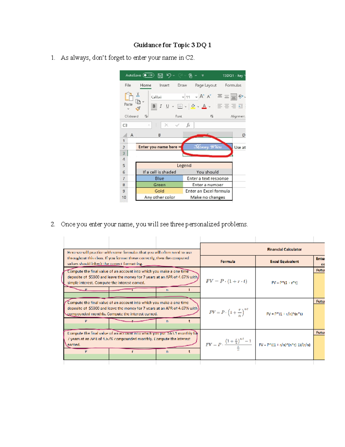 Guidance for Topic 3 DQ 1 - MAT-144 - Guidance for Topic 3 DQ 1 As always, don’t forget to enter ...