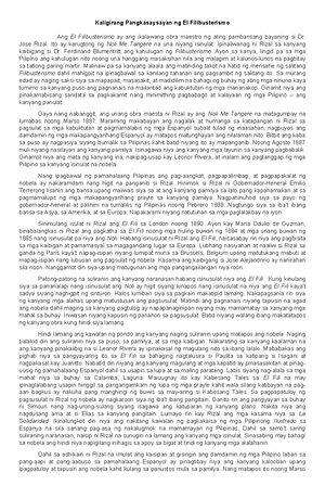 Mahahalagang Tauhan NG EL Filibusterismo - MAHAHALAGANG TAUHAN NG EL ...