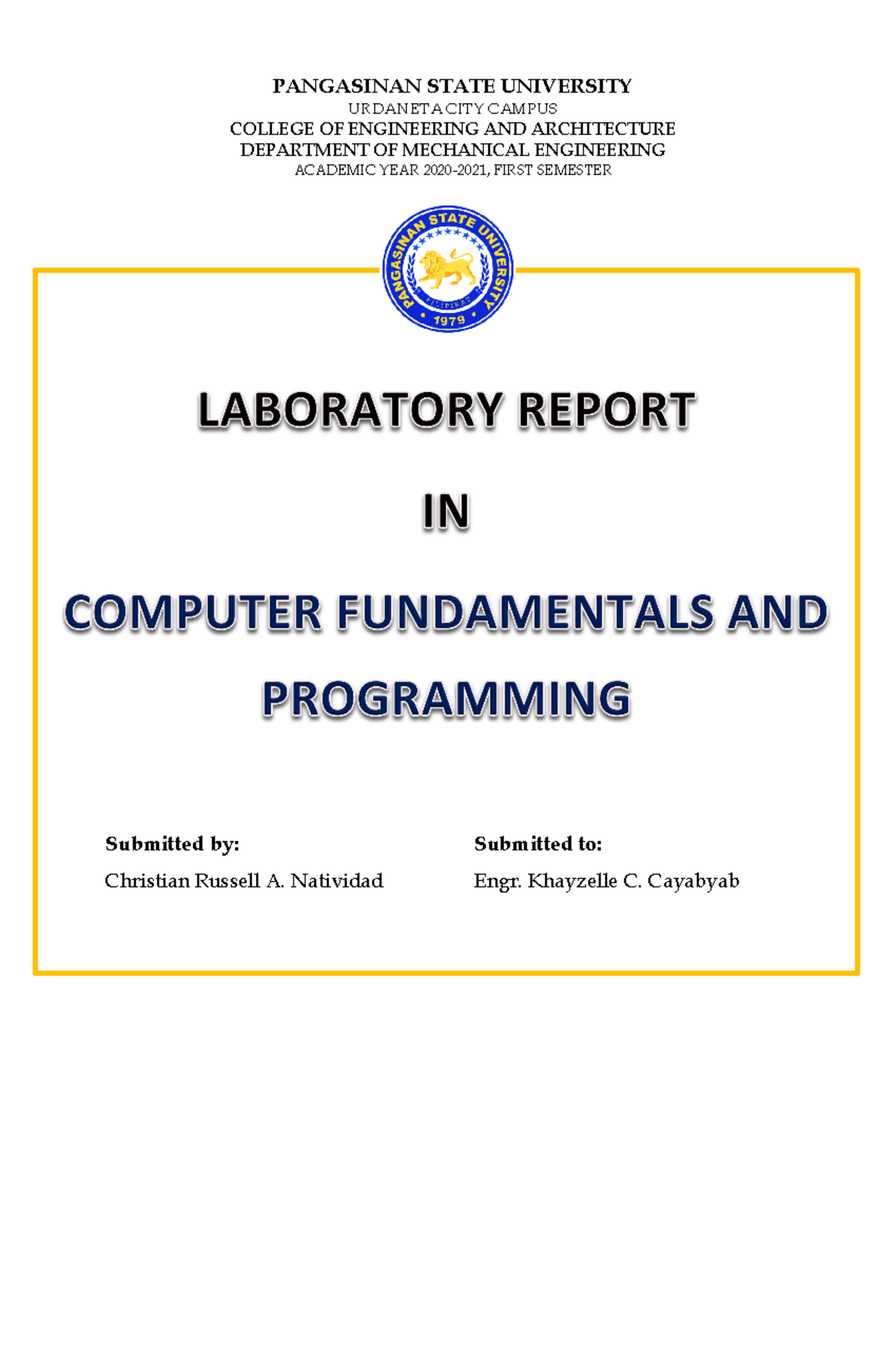 LAB(12) Natividad Christianrussell - Computer Fundamentals and ...