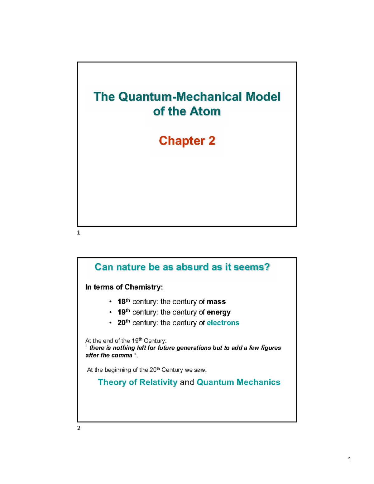 Chapter 2: The Quantum-Mechanical Model of the Atom - Studocu