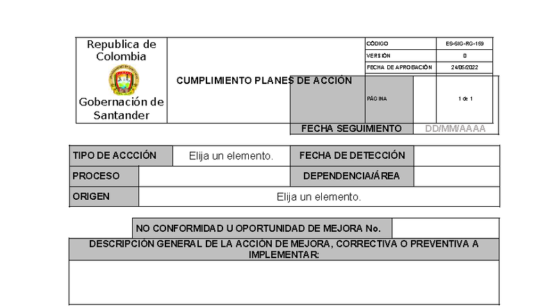 Es-sig-rg-159 cumplimiento planes de accion - FECHA SEGUIMIENTO DD/MM ...