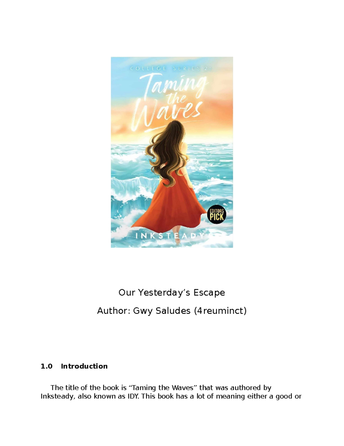 Our Yesterday - Readings in Philippine History - Our Yesterday’s Escape ...