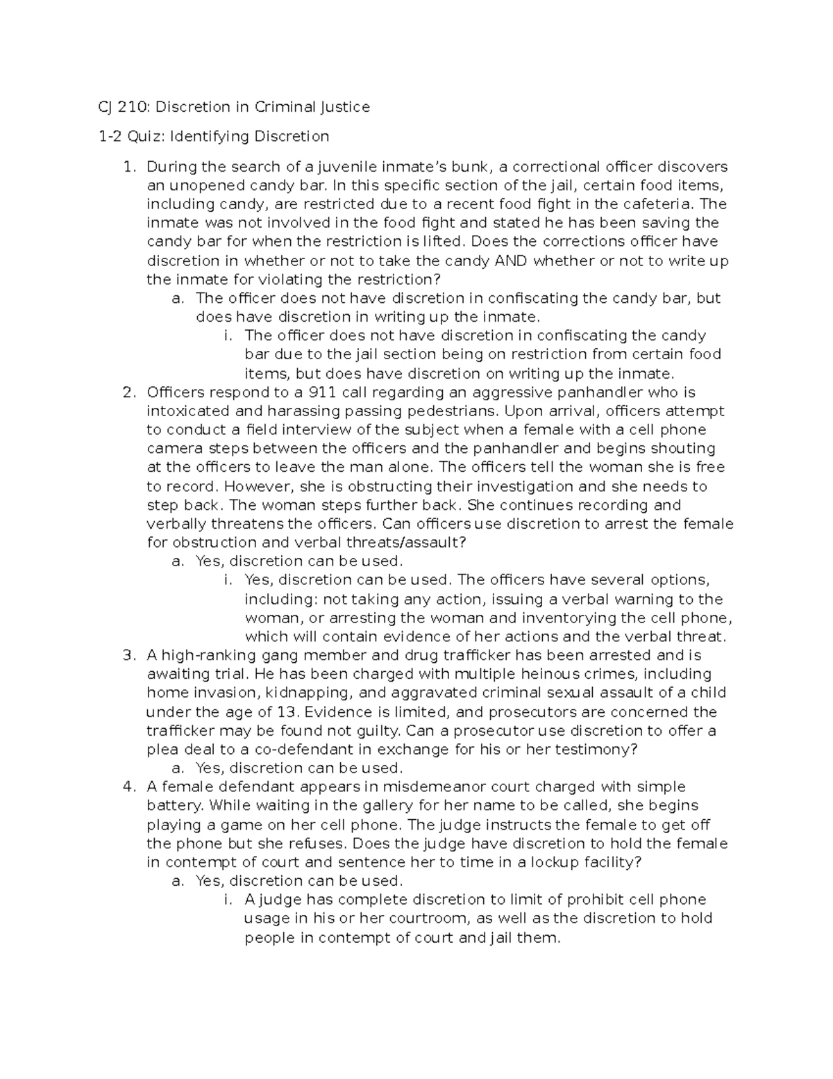 CJ 340 Module 2 Quiz: Criminology Perspectives and Theories - Studocu