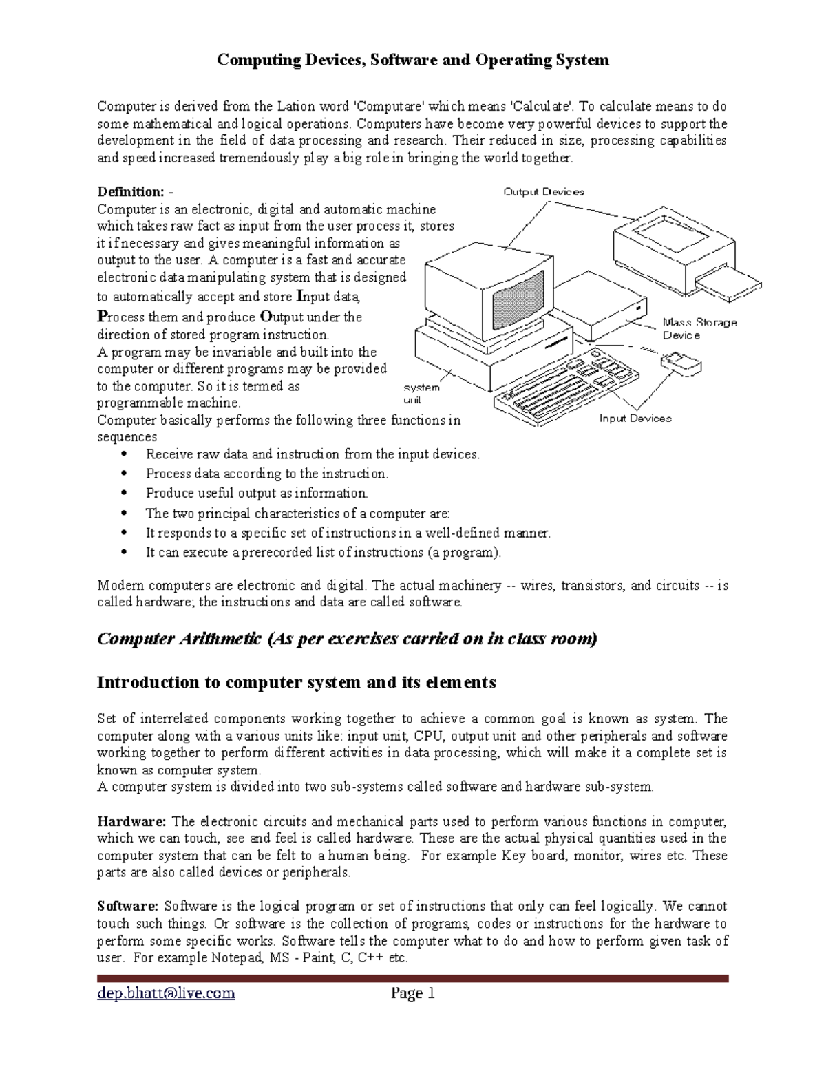 Computing Devices, Software, and Operating Systems Overview (CS101) - Studocu